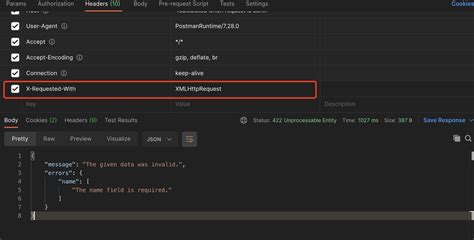 Laravel 8 表单验证抛出异常返回 json 格式数据 乐耶园