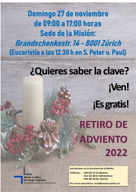 Retiro de Adviento en Zürich Misión Católica de Lengua Española