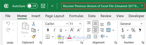 How To Recover Previous Version Of Excel File 4 Easy Ways ExcelDemy