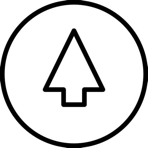 Flecha Hacia Arriba Contorno Sobre Fondo De C Rculo Iconos Gratis De