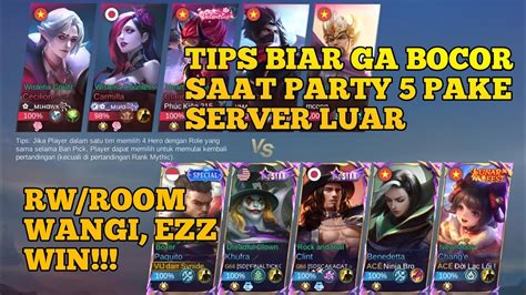 TUTORIAL RW ROOM WANGI SERVER LUAR PARTY 5 DUO TRIO YouTube