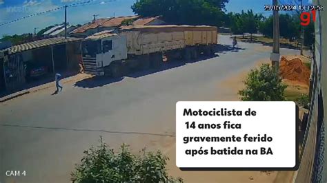 Vídeo Motociclista de 14 anos fica gravemente ferido após batida