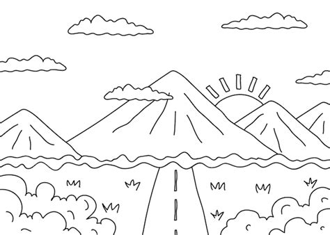 Niños para colorear doodle dibujado a mano ilustración vista del