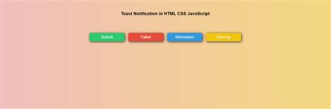 how to make a toast notification in html css and javascript geeksforgeeks