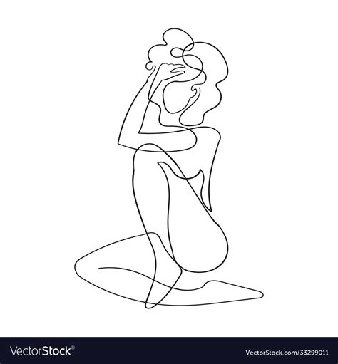 Outline Woman Body Royalty Free Vector Image VectorStock