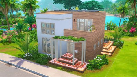 Sims 4 Modern House In Tomarang No CC Stop Motion Speed Build