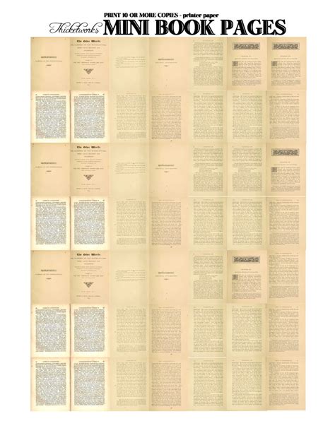 Free Printable Miniature Books Pdf Printable Templates By Nora