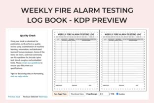 Weekly Fire Alarm Testing Log Book KDP Graphic By BKS Studio