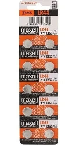 Pack Por Tira 10 Pilas Tipo Boton Maxell Lr44 Cuotas sin interés