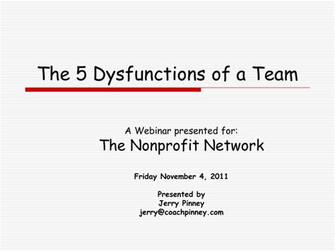 The Dysfunctions Of A Team
