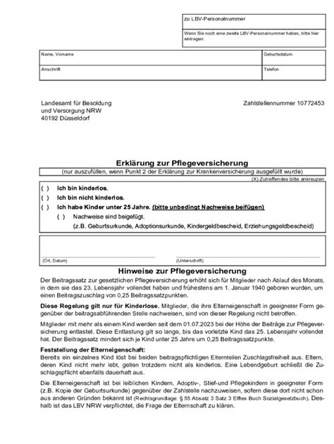 Ausfüllbar Online Wichtige Hinweise fr Arbeitnehmerinnen und