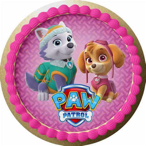 Opłatek na tort Psi Patrol 20cm Gratis Tekst 24 Wafers Premium