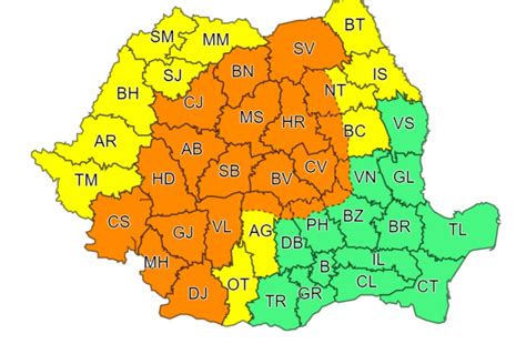 Cod Portocaliu de vijelie în Gorj GorjOnline Zi de zi informați