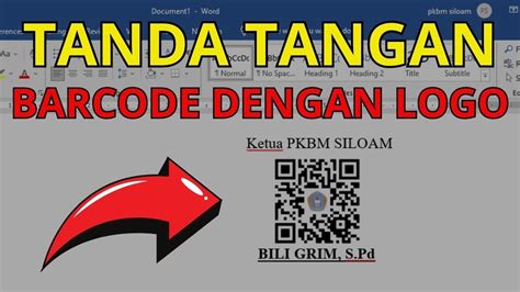 Cara Membuat Tanda Tangan Barcode Dengan Logo Youtube