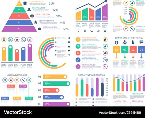 Analytics Infographics Elements Data Graphic Vector Image
