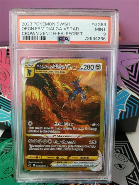 Origin Forme Dialga VSTAR GG68 Crown Zenith ohodnocená PSA9 Pokemon