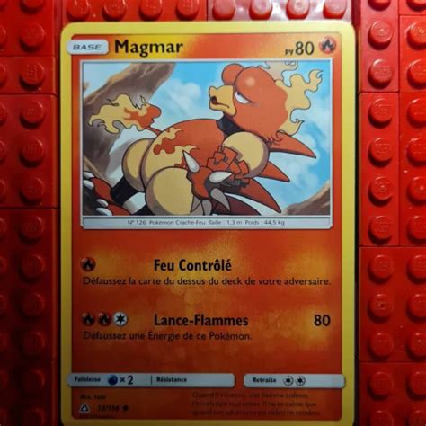 CARTE POKEMON SOLEIL Et Lune Ultra Prisme 18 156 Magmar EUR 2 50