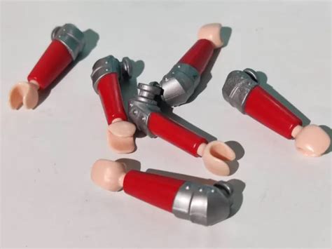 PLAYMOBIL X6 BRAS Rouges Chevaliers Médiévaux Romains Vikings Médiévaux