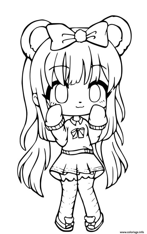 Coloriage Gacha Life Timide JeColorie