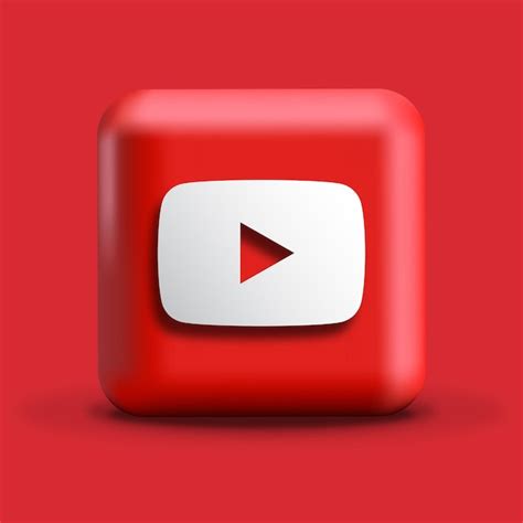 유튜브 아이콘 3d 소셜 미디어 아이콘 벡터 일러스트 레이 션 프리미엄 벡터