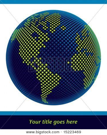 Digital World Map Vector Photo Free Trial Bigstock