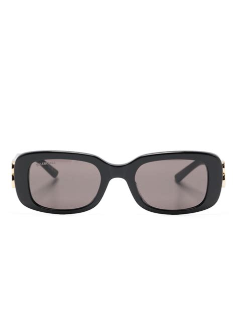 Balenciaga Eyewear Dynasty Rectangle Frame Sunglasses Farfetch