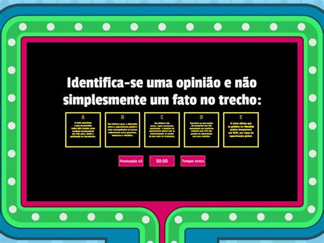explorando o descritor D14 Distinguir um fato da opinião relativa a