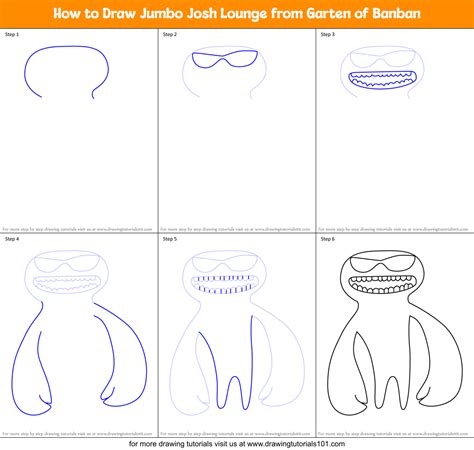 How To Draw Jumbo Josh Lounge From Garten Of Banban Printable Step By