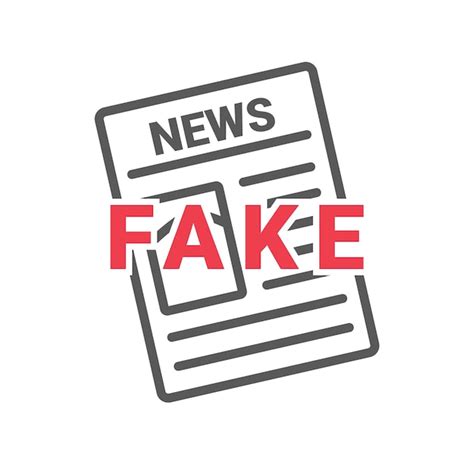 Ilustración vectorial del icono del periódico de noticias falsas que