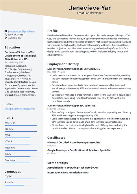 Adobe Front End Developer Resume Examples ResumeCat