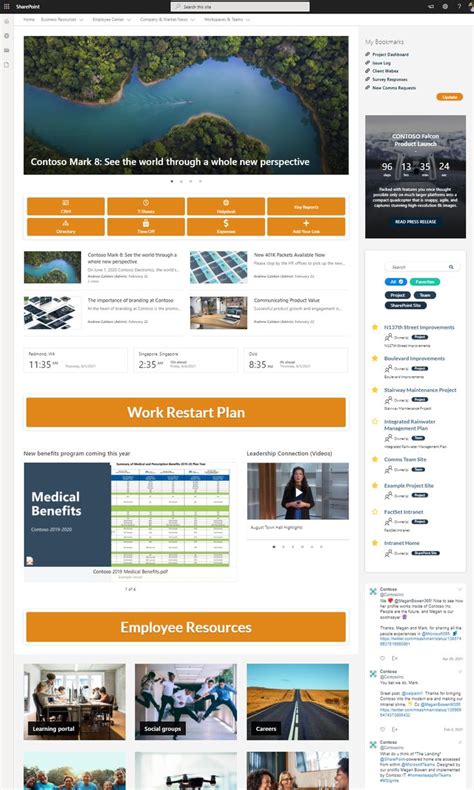 6 SharePoint Intranet Examples And Templates Origami Sharepoint