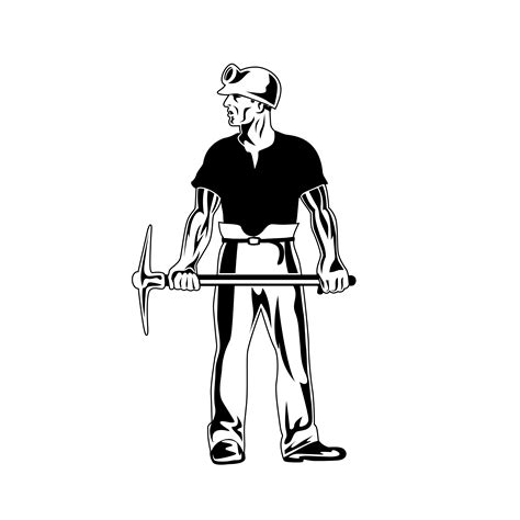 Miner Clipart Black And White