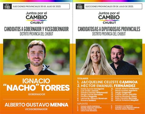 Vota Chubut Estas Son Las Boletas De Los Cinco Candidatos A La