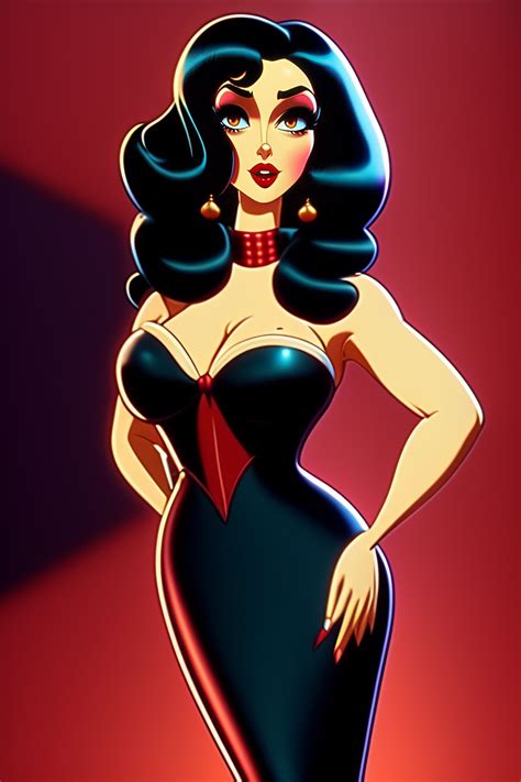 Lexica Black Haired Christina Hendricks As Jessica Rabbit From A