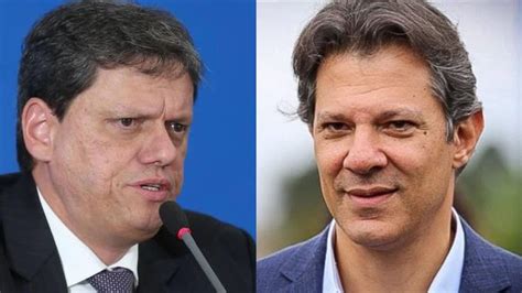 Tarcísio de Freitas surge à frente de Haddad em pesquisa ao governo de
