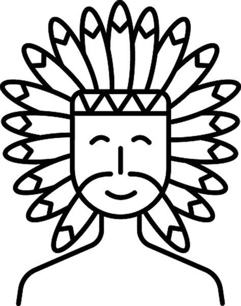 25 Desenhos de Cocar de Índio para Imprimir e Colorir Pintar