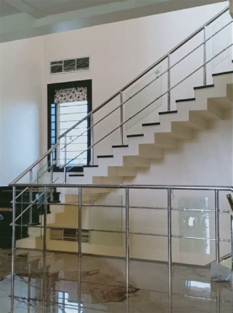 Silver Stairs 304 Stainless Steel Staircase Railing For Home At Rs 670