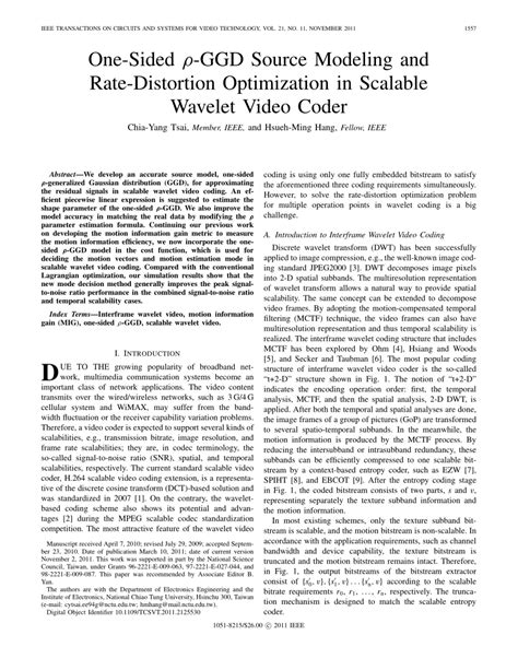 pdf one sided ggd source modeling and rate distortion optimization in scalable wavelet video
