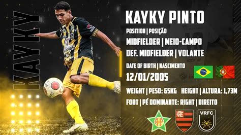 Kayky Pinto Midfielder Defensive Midfielder Meio Campo Volante