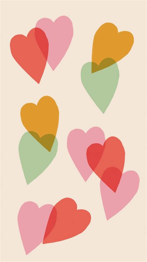 Hearts Are Arranged In Different Colors On A White Background