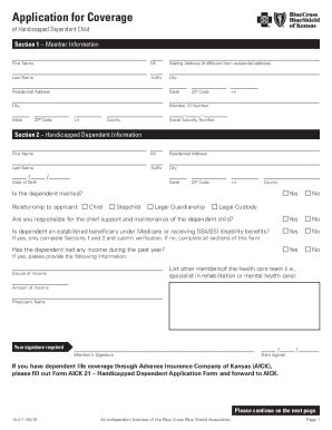 Fillable Online Application To Request Or Renew Health Coverage For A
