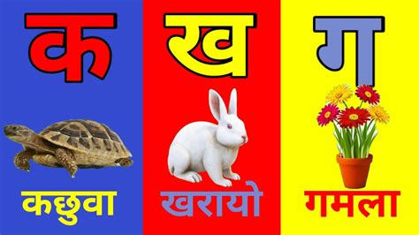ka kha ga gha क ख ग घ नपल वरणमल ka kha ga gha nepali song
