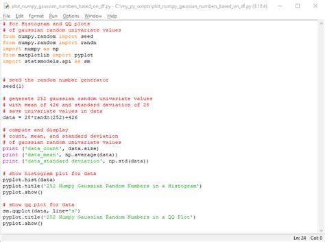 python normal distribution example