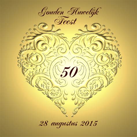 Jubileum Goud En Hart Jubileumkaarten Kaartje2go