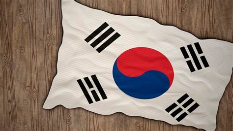 Bandera Nacional De Corea Del Sur Fondo Con La Bandera De Corea Del Sur