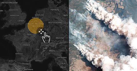 Interaktive Karte Das Feuer in Australien im Größen Vergleich