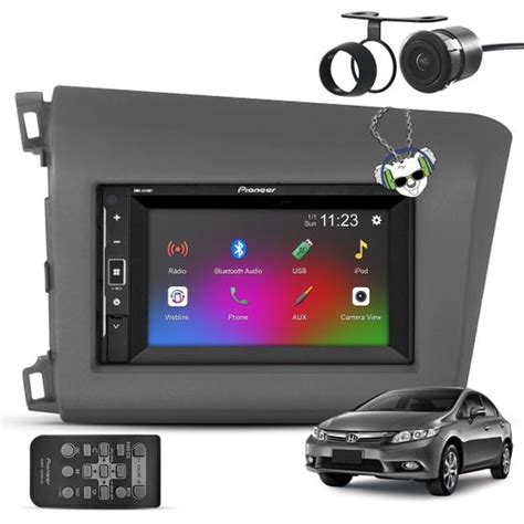 Kit Central Multimídia Pioneer Tela 6 2 Dmh A248 Bt Espelhamento Via