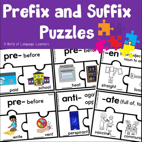 Prefix And Suffix Puzzles Made By Teachers