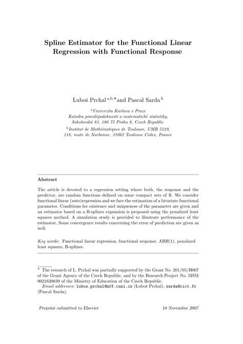 pdf spline estimator for functional linear regression with functional response