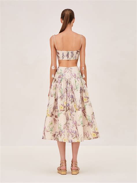 Evy Top In 2023 Floral Embroidered Top Skirts Flare Skirt